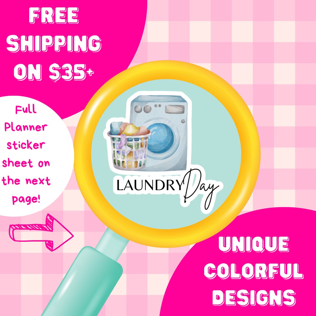 Laundry Planner Sticker Chores Planner Sticker to Do List Sticker ...
