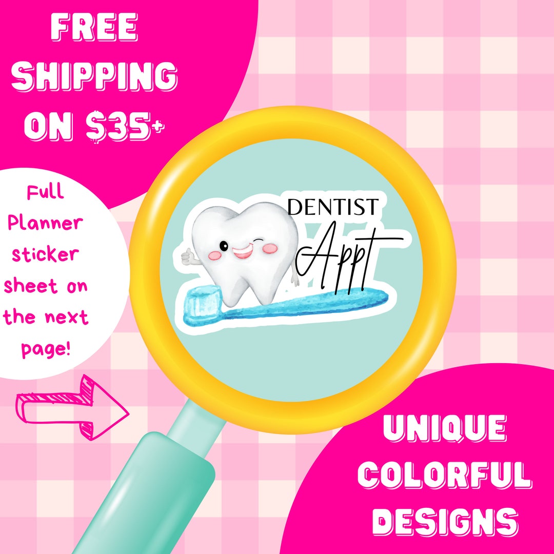 Dentist Appointment Sticker Cute Planner Sticker Journal Sticker Bullet ...