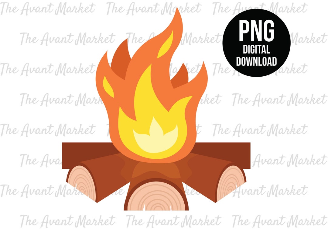 Campfire PNG Camping Fire Camp Logs Sublimation Instant Digital ...