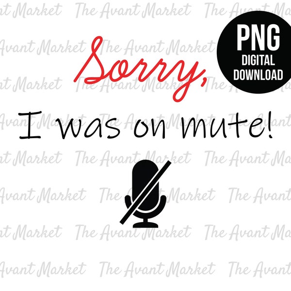 Sorry on Mute - Etsy