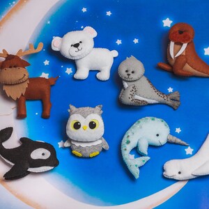 Felt Arctic Animals Polar Ocean Narwhal Orca Beluga Whale | Etsy
