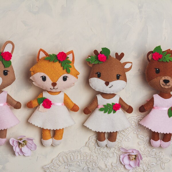 Felt Forest Animals - Etsy