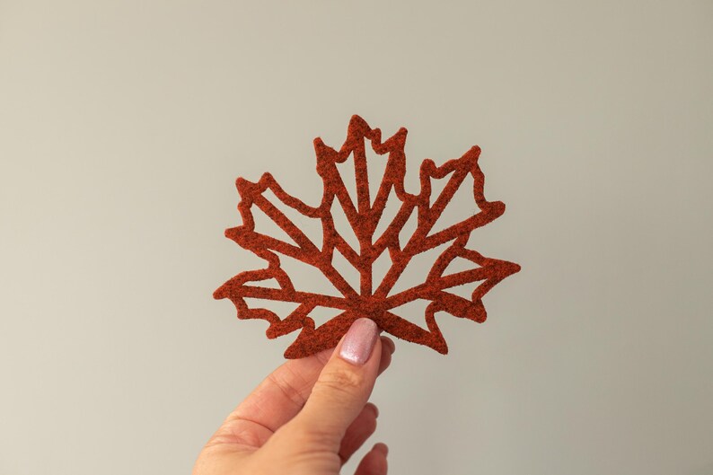 Felt Maple Leaf Coasters & Placemats: Fall Table Decor - Etsy