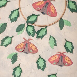 Butterfly Mobile Lunar Moth Mobile for Crib Woodland Baby Nursery ...