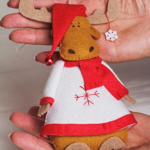 PDF Reindeer Pattern Stuffed Deer Christmas Ornament Easy Sewing ...