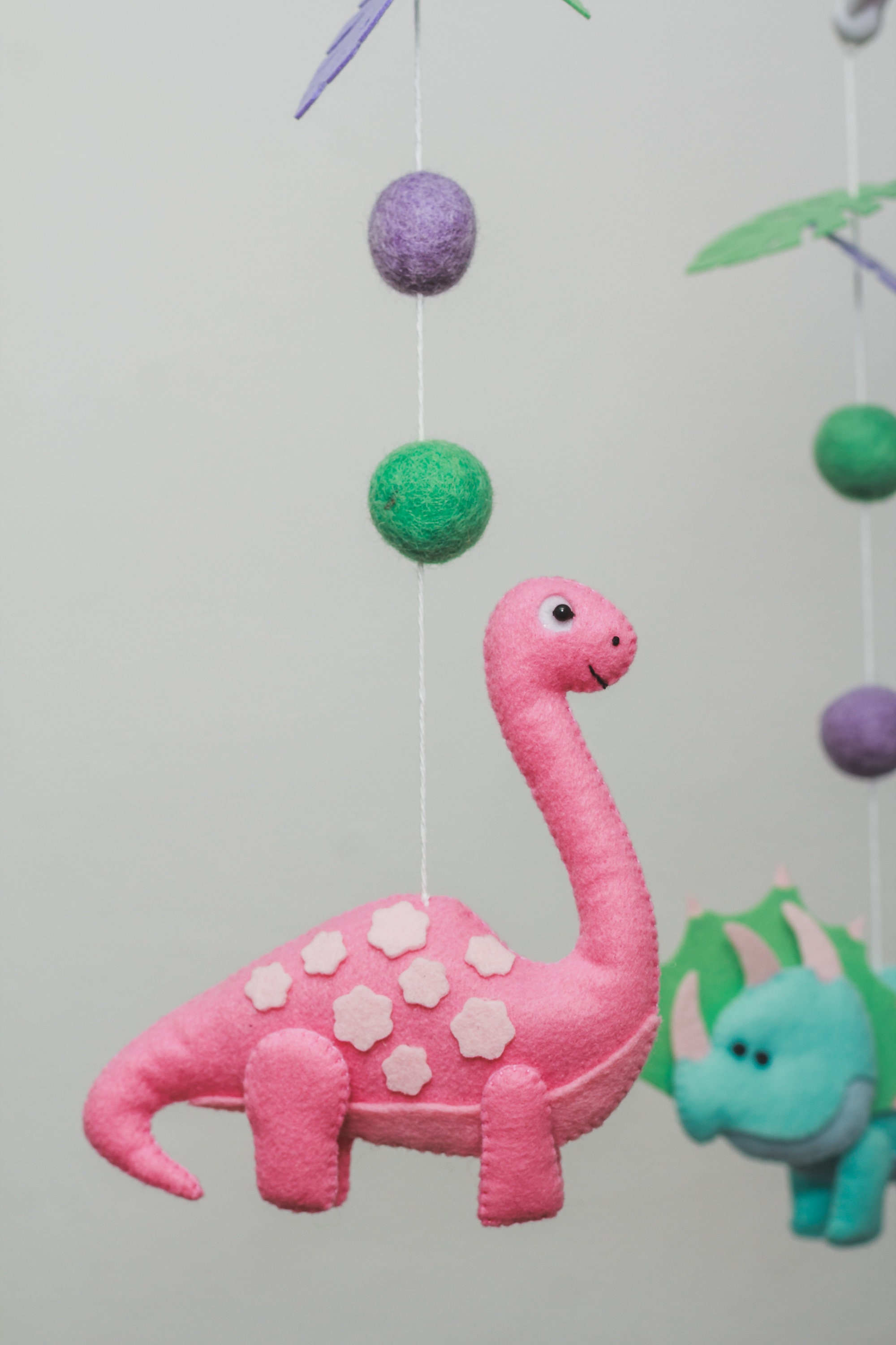 Dinosaur mobile for nursery decor Hanging felt animals mobile | Etsy