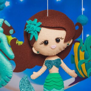 Mermaid Baby Mobile Under the Sea Nursery Decor Ocean Sea Creatures ...
