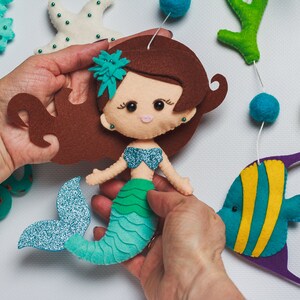 Mermaid Baby Mobile Under the Sea Nursery Decor Ocean Sea Creatures ...