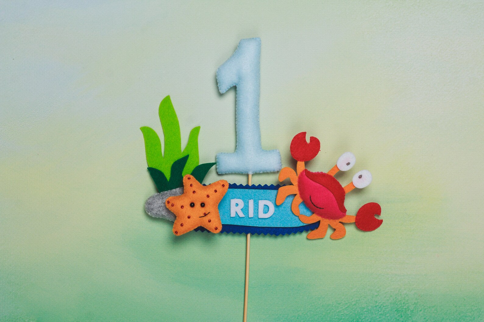 Cake Topper Ocean Personalized Sea Birthday Cake Decorador Etsy