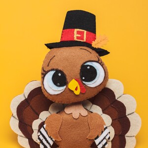 Plushie Pattern Turkey Sewing Pattern Thanksgiving Day Ornament PDF ...