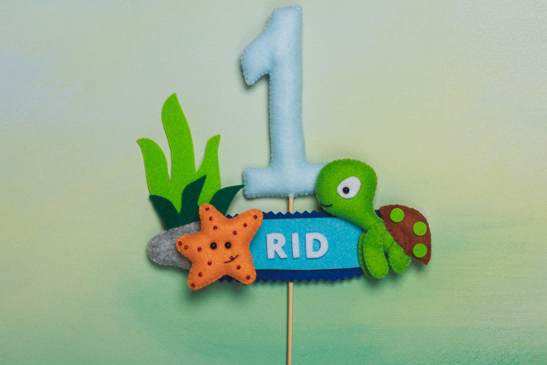 Cake Topper Océano Personalizado Mar Cumpleaños Pastel Decoración