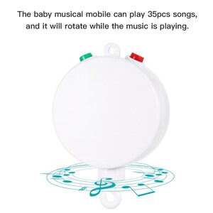 Mobile Music Box 35 Melodies Crib Music Box Wind-up Music for Baby ...