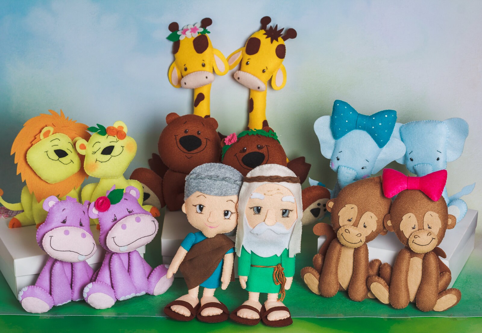 Noahs Ark Toy Birthday Favors Table Decor Stuffed Animals | Etsy