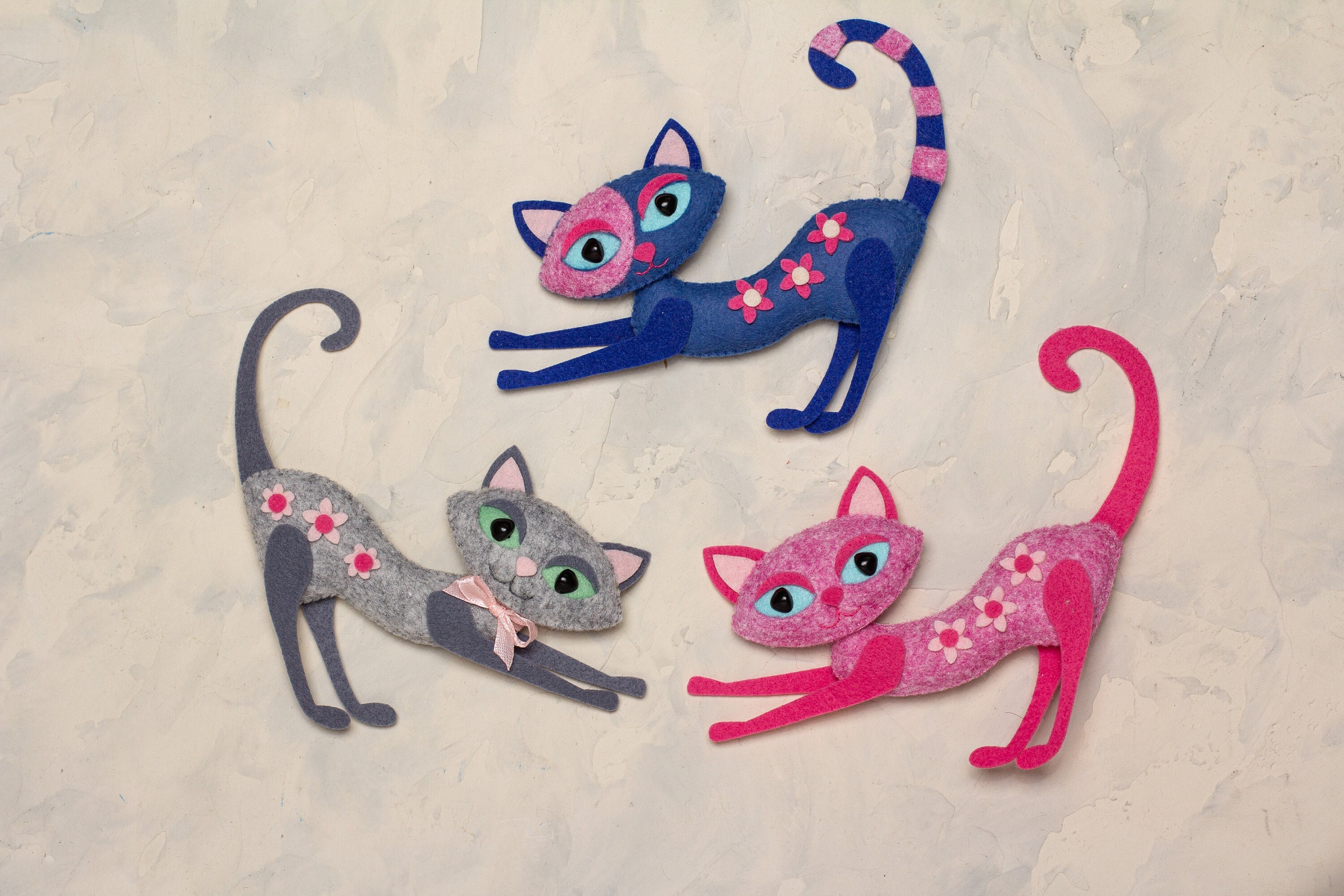 Custom Felt Cat Ornament, Personalized Pet Gift, Stocking Stuffer - Etsy