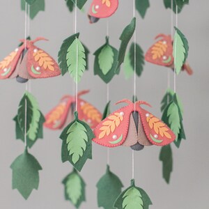Butterfly Mobile Lunar Moth Mobile for Crib Woodland Baby Nursery ...