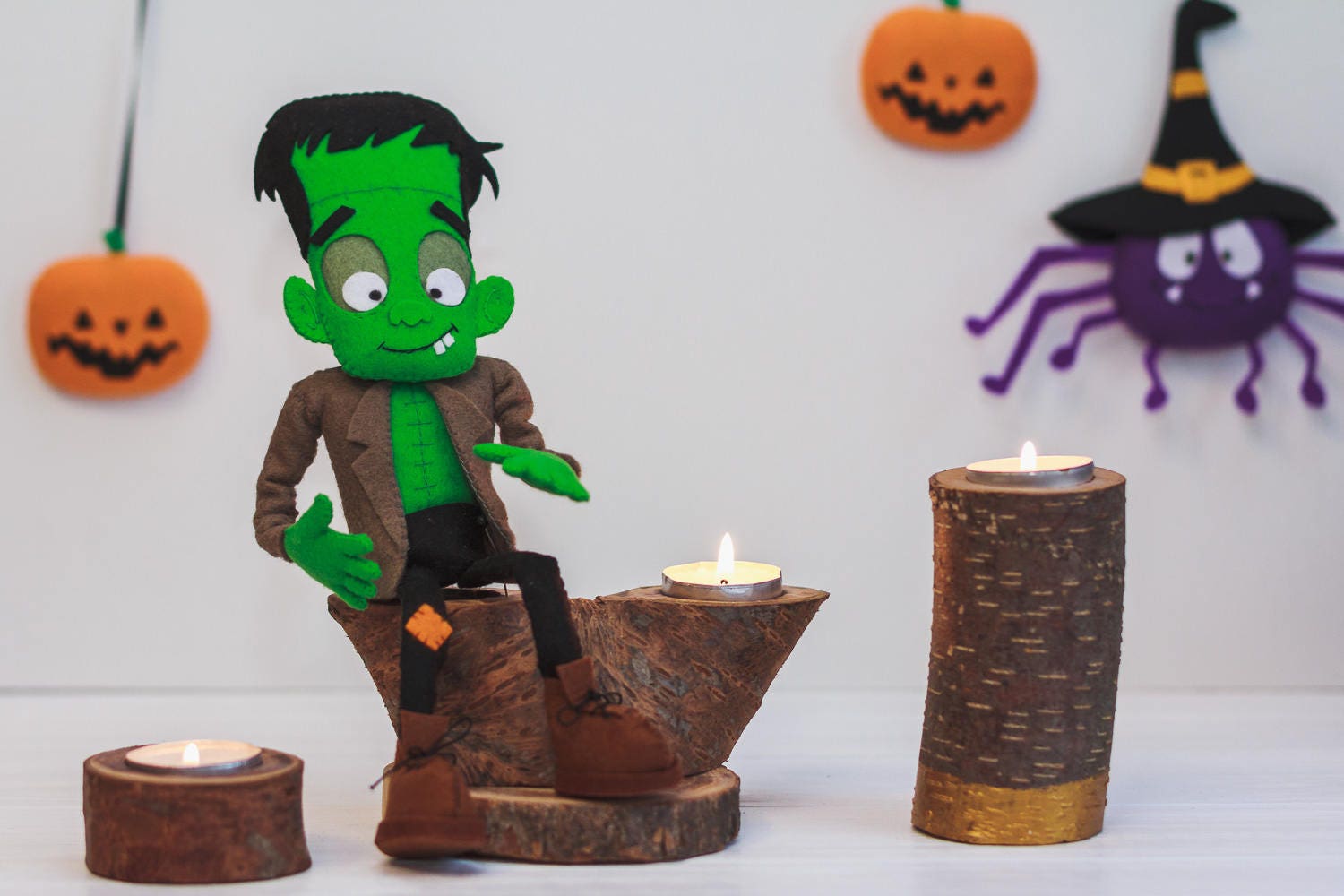 Frankenstein Diy Halloween Plush Doll PDF Felt Pattern Easy - Etsy
