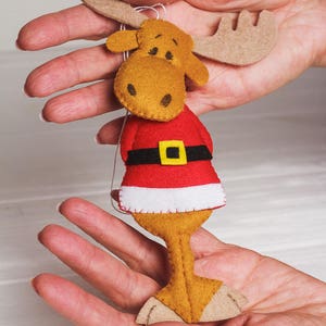 PDF Reindeer Pattern Stuffed Deer Christmas Ornament Easy Sewing ...