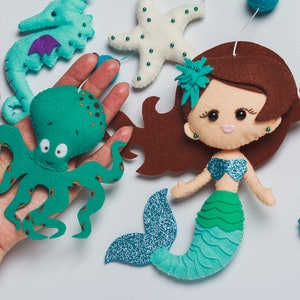 Mermaid Baby Mobile Under the Sea Nursery Decor Ocean Sea Creatures ...