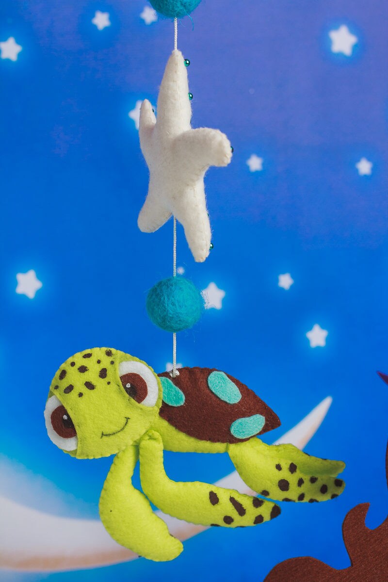 Mermaid Baby Mobile Under the Sea Nursery Decor Ocean Sea - Etsy