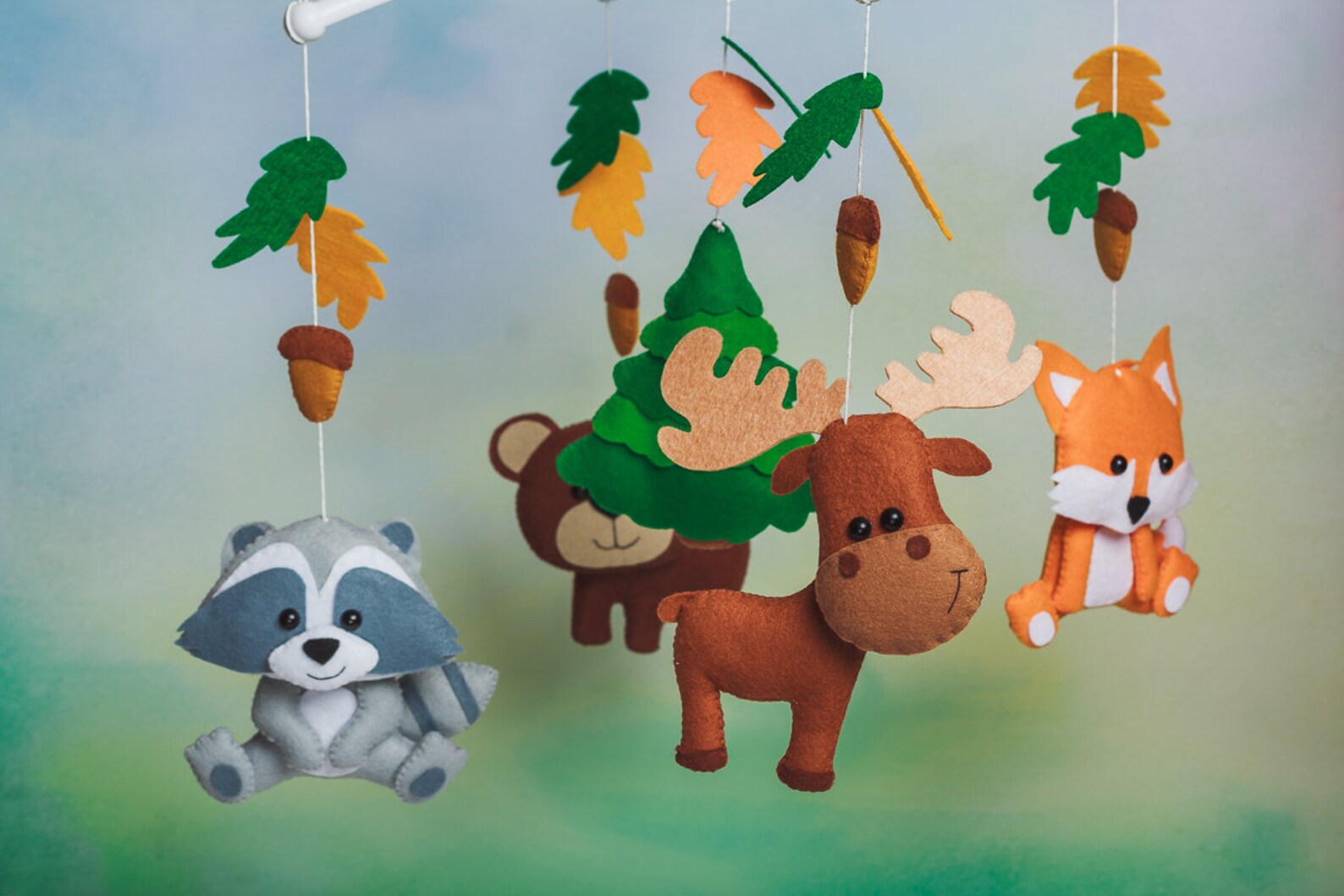 Woodland Mobile for Nursery Decor Forest Baby Mobile Baby | Etsy