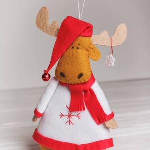PDF Reindeer Pattern Stuffed Deer Christmas Ornament Easy Sewing ...