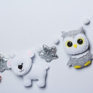 Arctic Nursery Decor Penguin Polar Bear Fox Winter Stuffed Animals Crib ...