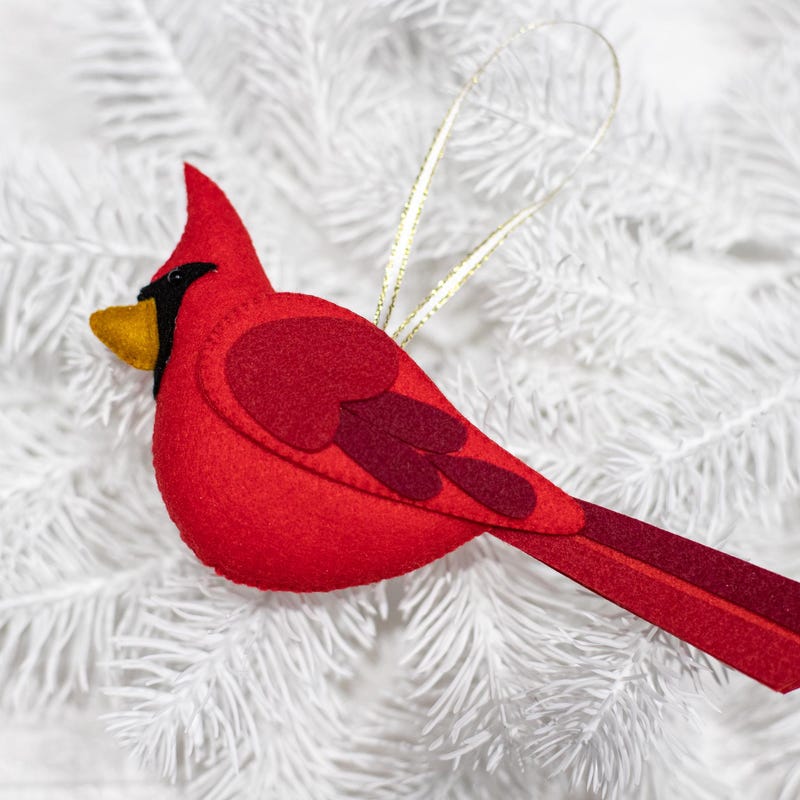 Cardinal Felt Ornament - Etsy
