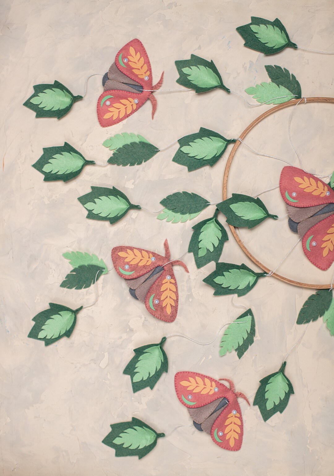 Butterfly Mobile Lunar Moth Mobile for Crib Woodland Baby Nursery ...