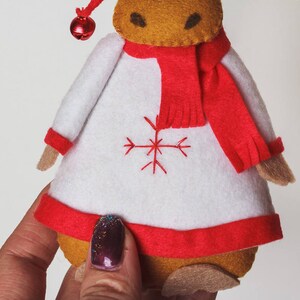 PDF Reindeer Pattern Stuffed Deer Christmas Ornament Easy Sewing ...