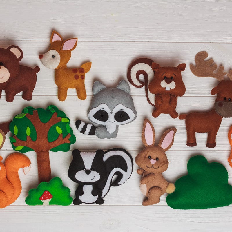 Felt Forest Animals - Etsy