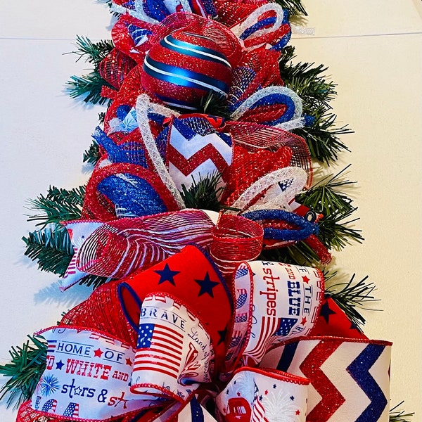 Patriotic Garland - Etsy