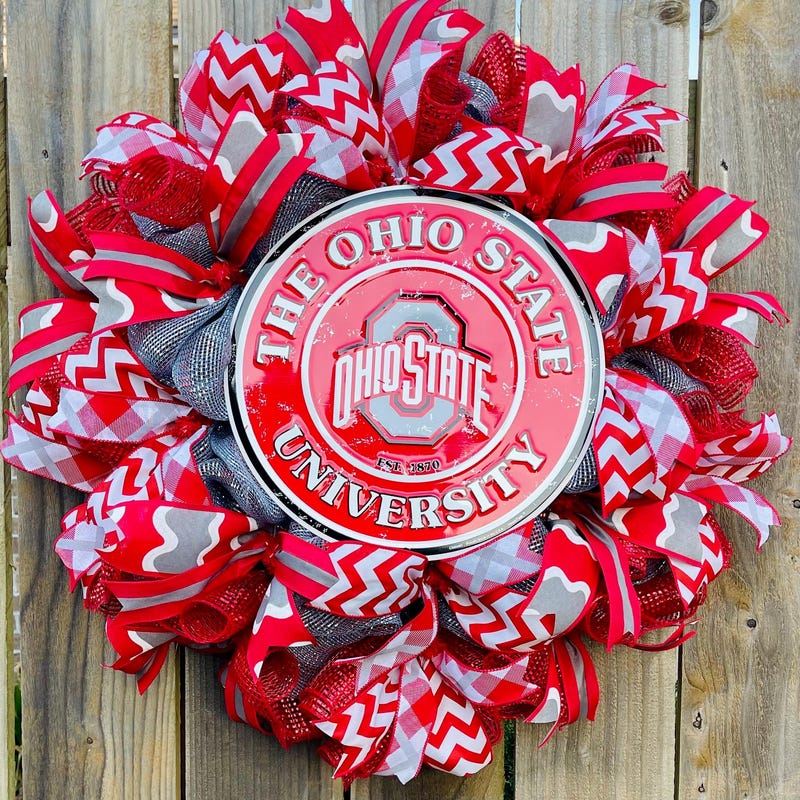Ohio State Wreath - Etsy