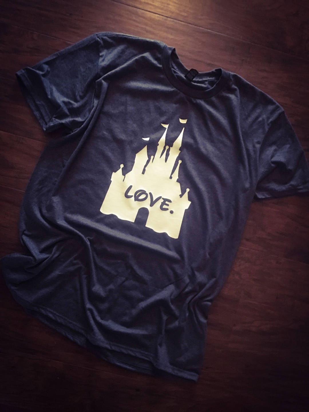Castle T-shirt Disney Castle With love, Soft Style Uni-sex Fit Dark ...