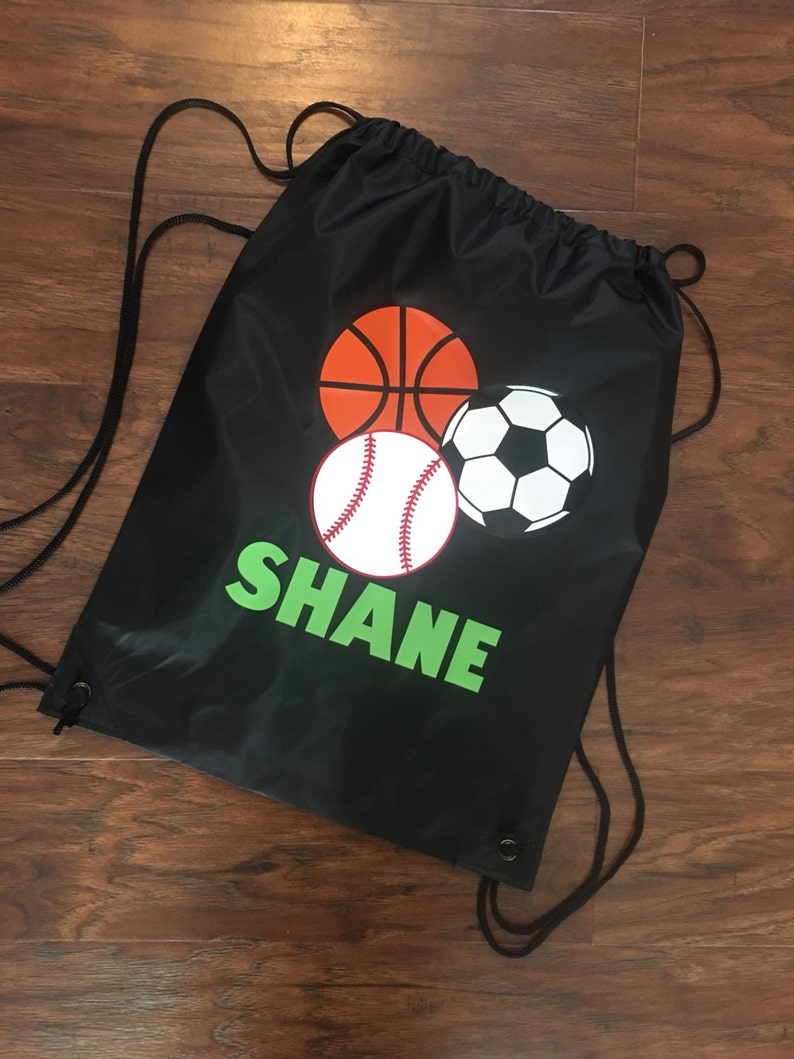 Personalized sports bag basketballsoccer baseball kids bag | Etsy