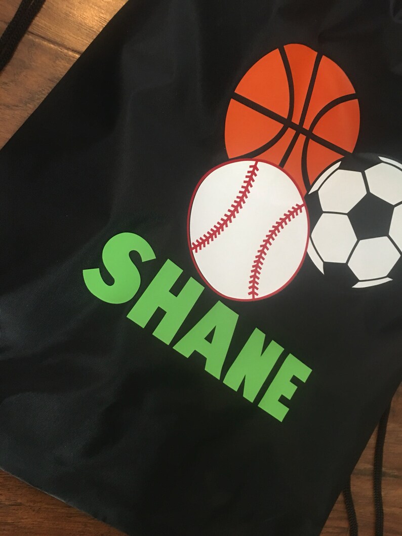Personalized sports bag basketballsoccer baseball kids bag | Etsy