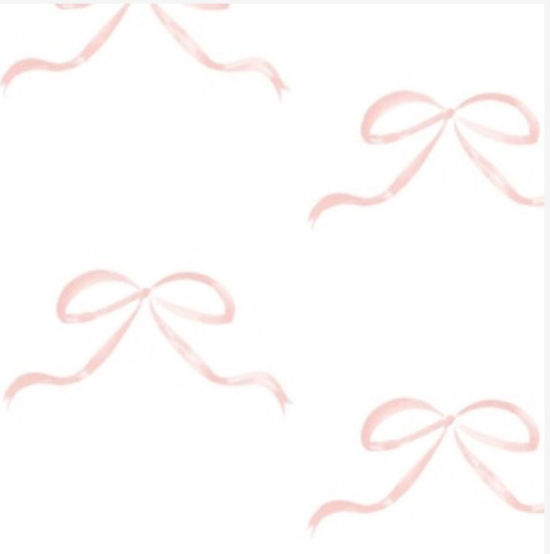 Pink Bows Crib Sheet, Baby Girl Bedding, Baby Pink Bows Crib Sheet ...