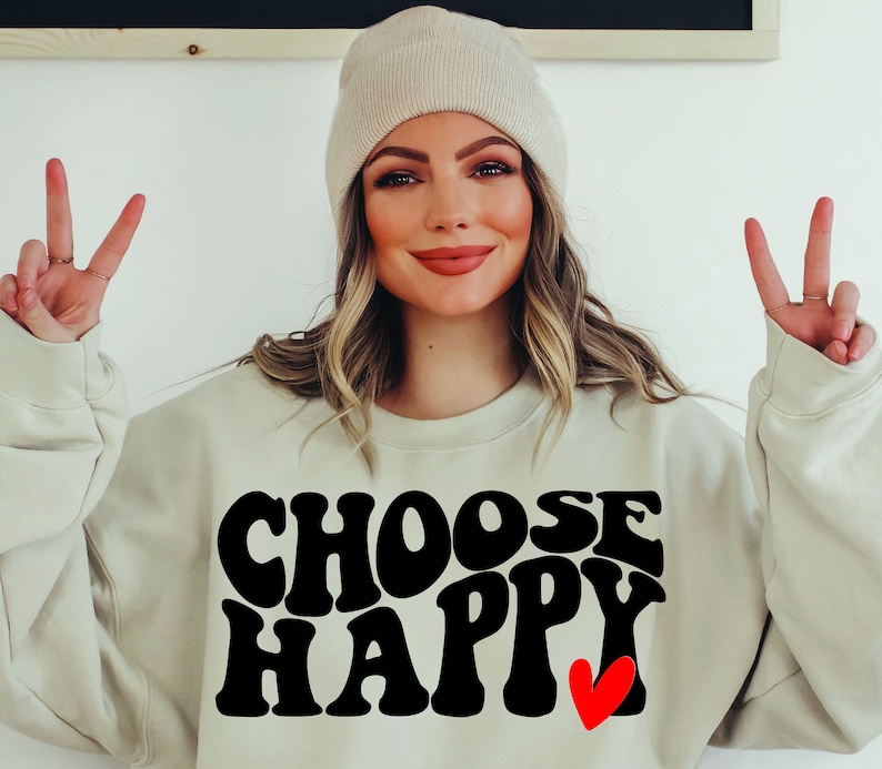 Choose Happy SVG PNG PDF Kindness Svg Kind Quote Svg - Etsy