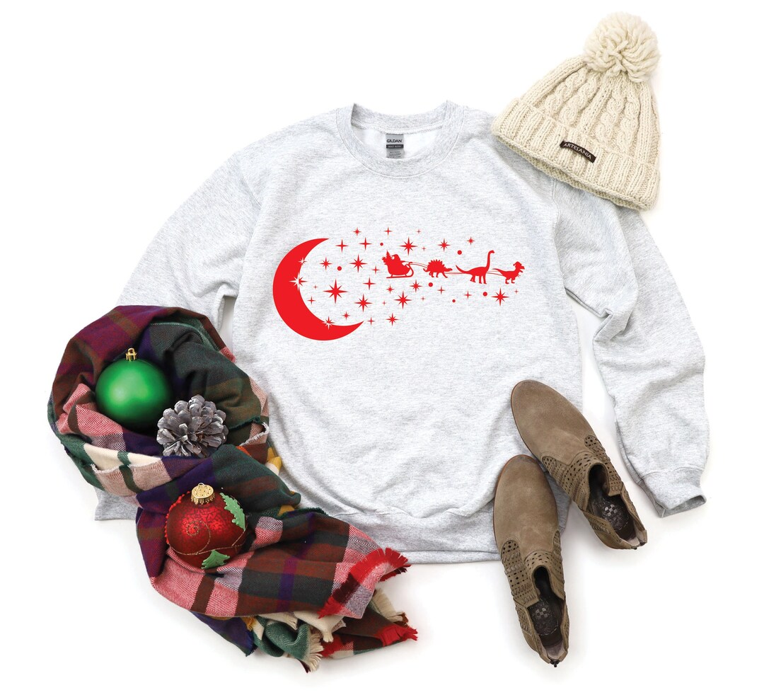 Merry Christmas Dino Sleigh SVG PNG PDF, Christmas Shirt Svg, Christmas ...