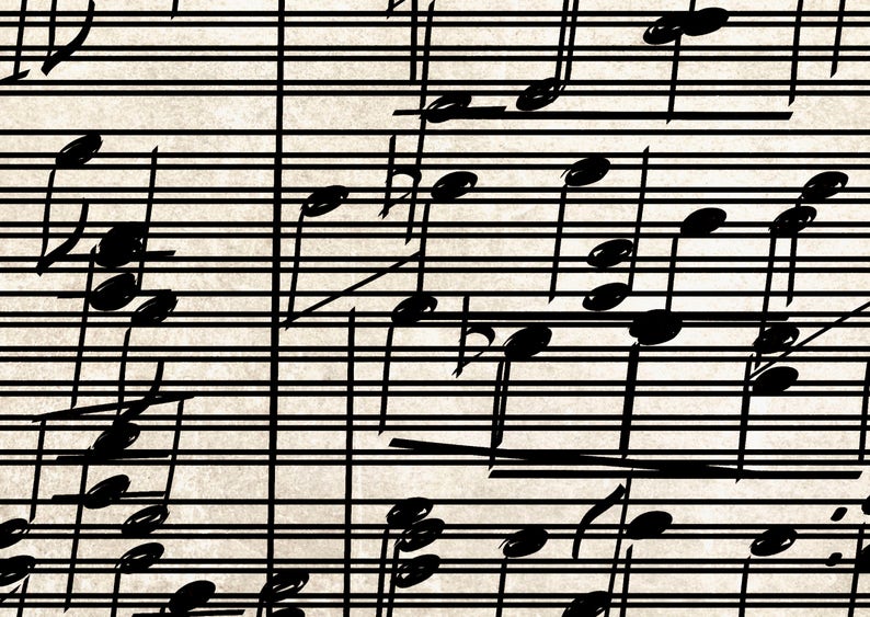 Cacophony Print Music Notes Print Music Score Art Music - Etsy