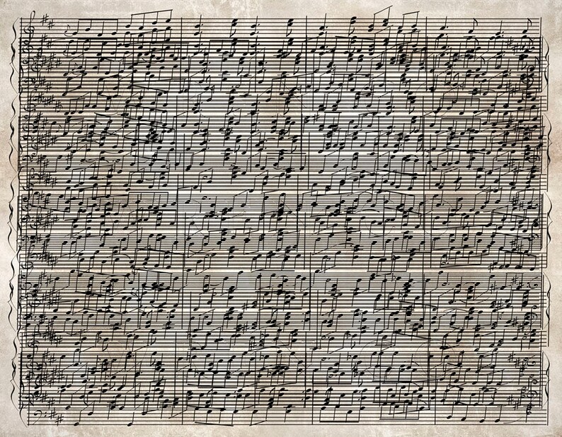 Cacophony Print Music Notes Print Music Score Art Music - Etsy