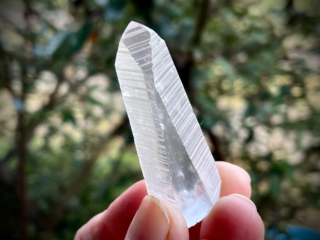 A High Grade, Natural, Genuine Lemurian Quartz Crystal With Prominent ...