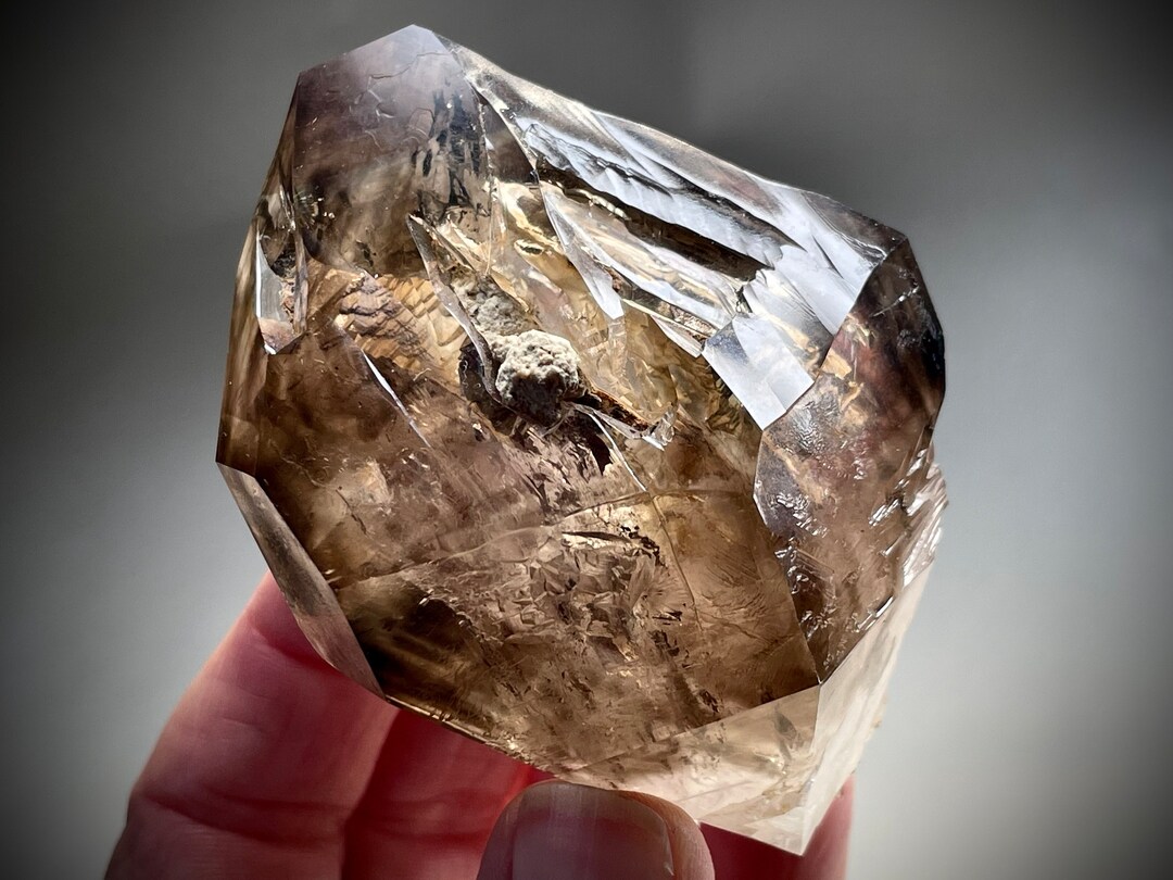 AAA Grade Large Goboboseb, Brandberg Smoky Fenster Quartz Crystal With ...