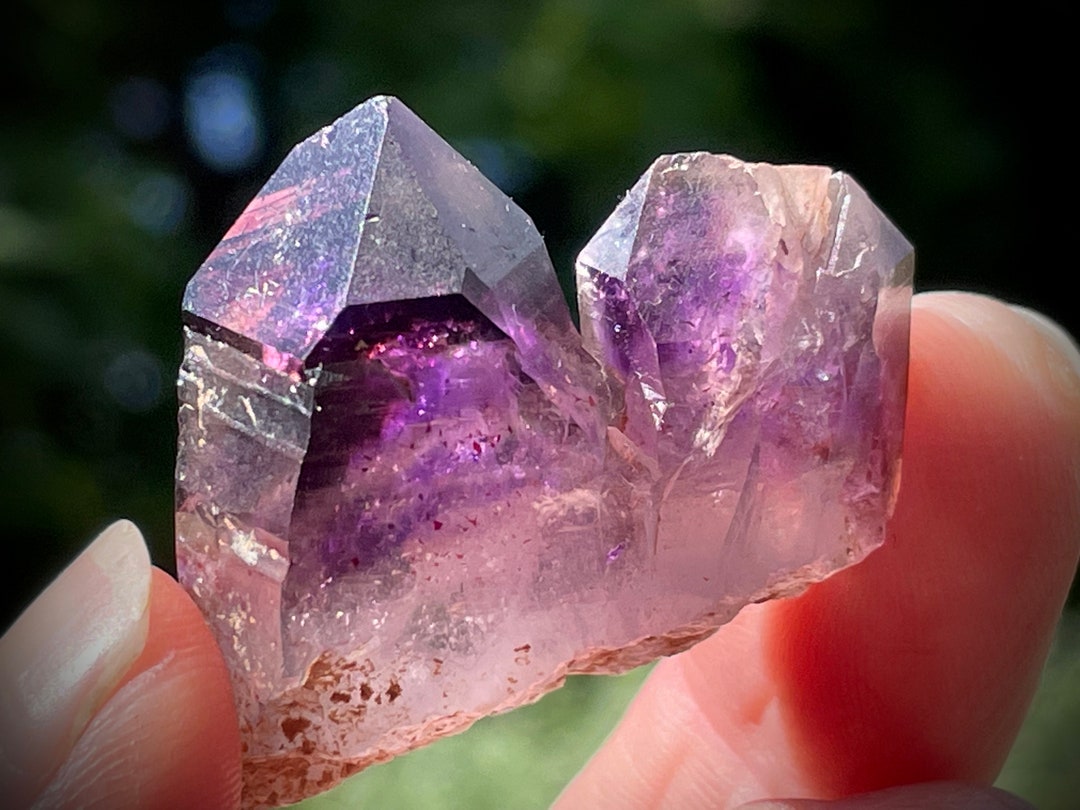 Brandberg Twin Amethyst Crystal With Red Hematite Flecks and Deep ...