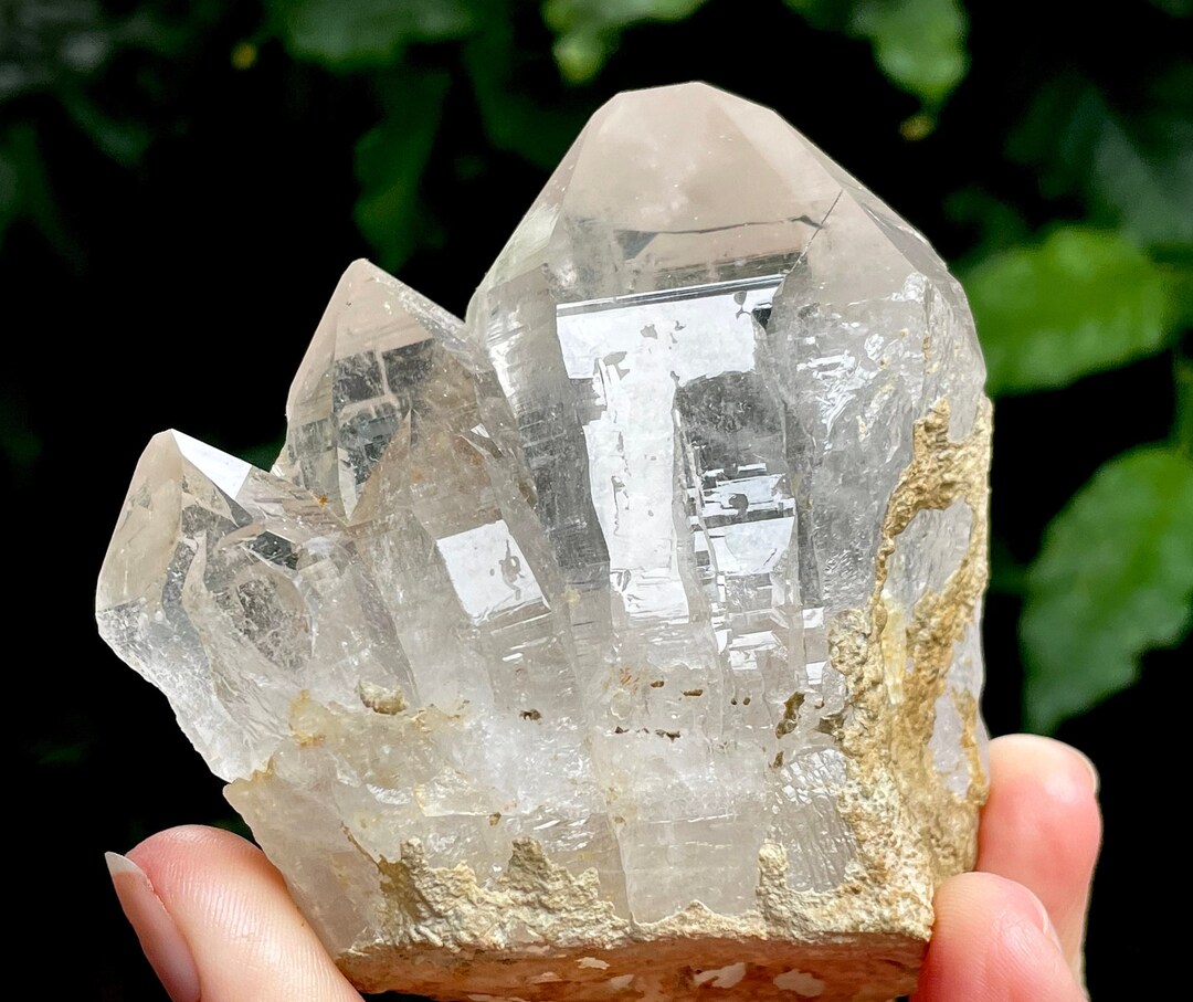 Large Himalayan Elestial/cathedral Quartz Triplet Highly - Etsy