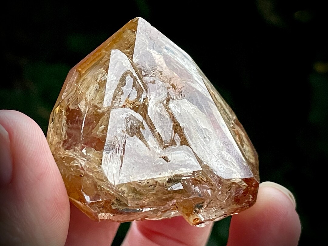 Super Lustrous Fenster, Window Quartz With Clay Inclusion and Golden ...