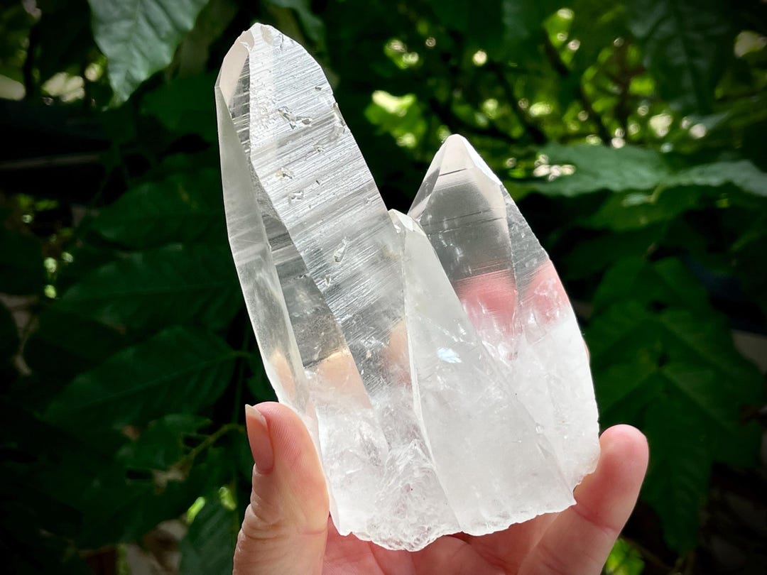 Large High Grade Genuine Lemurian Quartz Triplet Crystal From Bahia ...