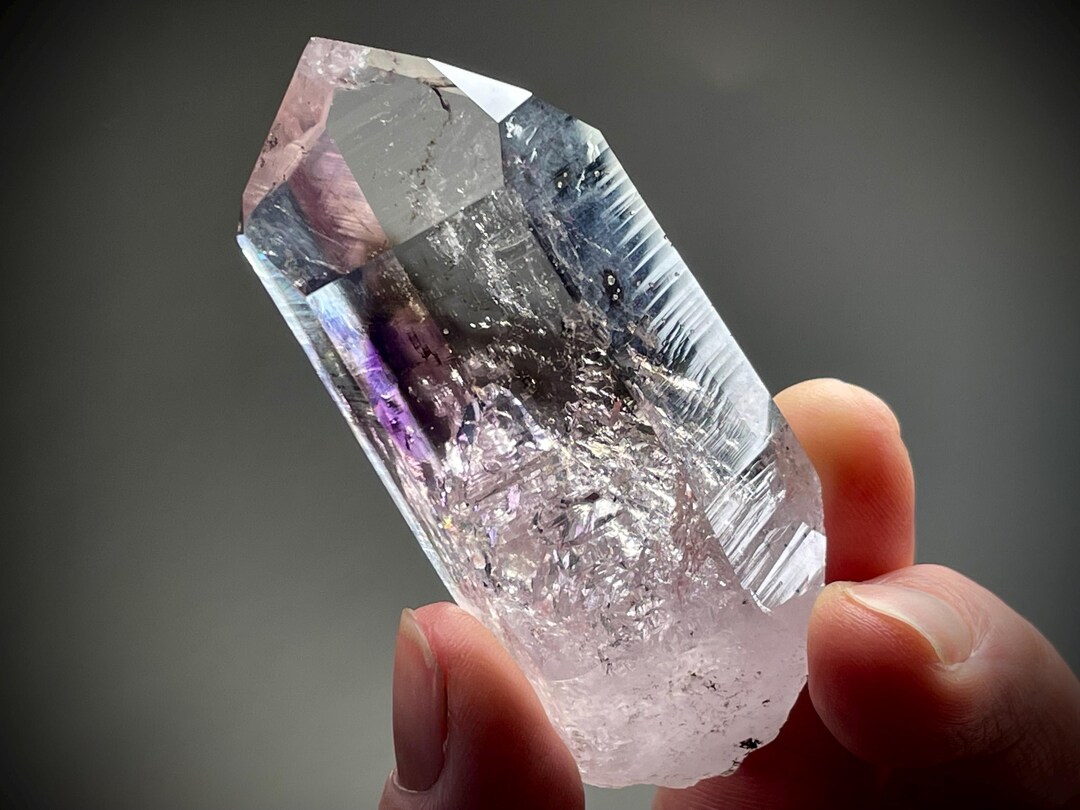AAA Grade Enhydro Goboboseb, Brandberg Smoky Amethyst Crystal With Two ...