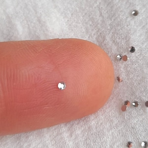 1.4mm Rhinestones, SS3 Size, Tiny Rhinestones, Tiny Flat Backs, Small ...