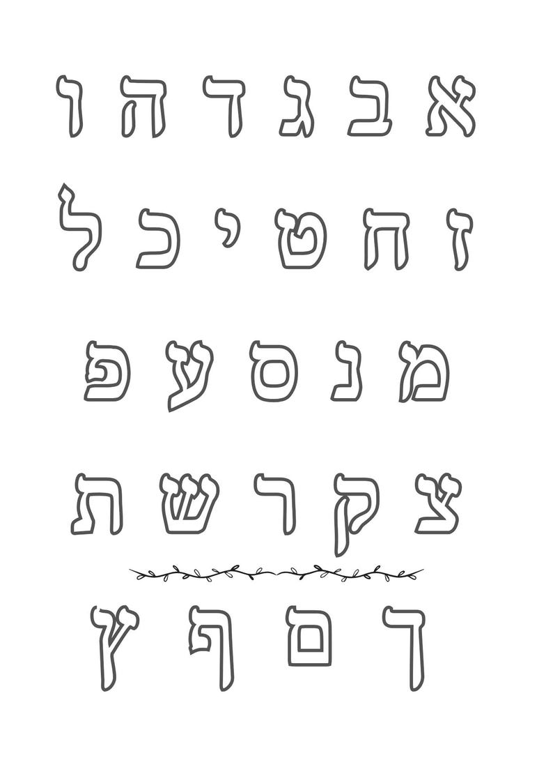 Aleph-beis Printable for Kids – Learn Hebrew Letters & Vowels (digital ...