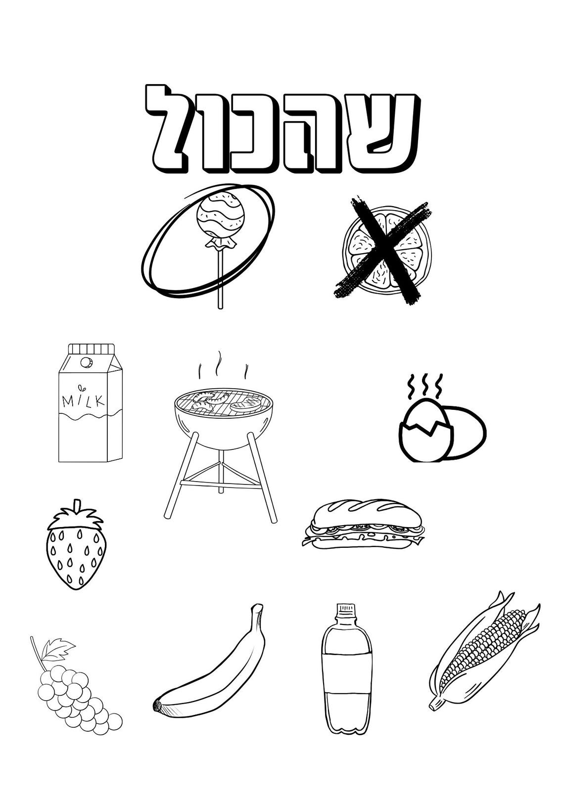 Brachos Brachot Activity Printable for Kids | 10-page Jewish Blessings ...